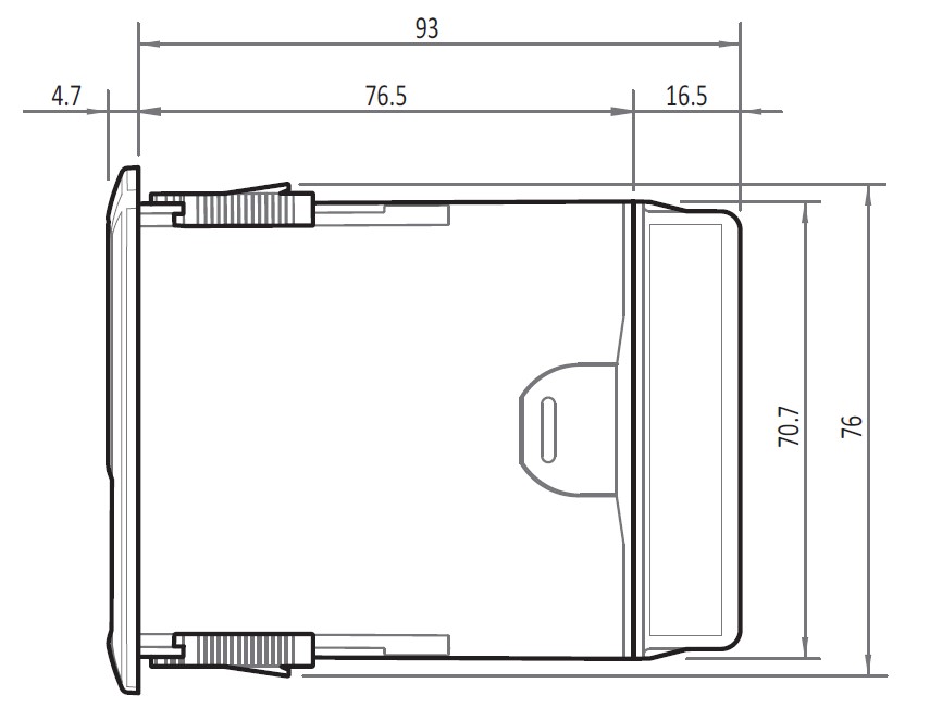 Dimensions for the SCS 500 & 600 Controller